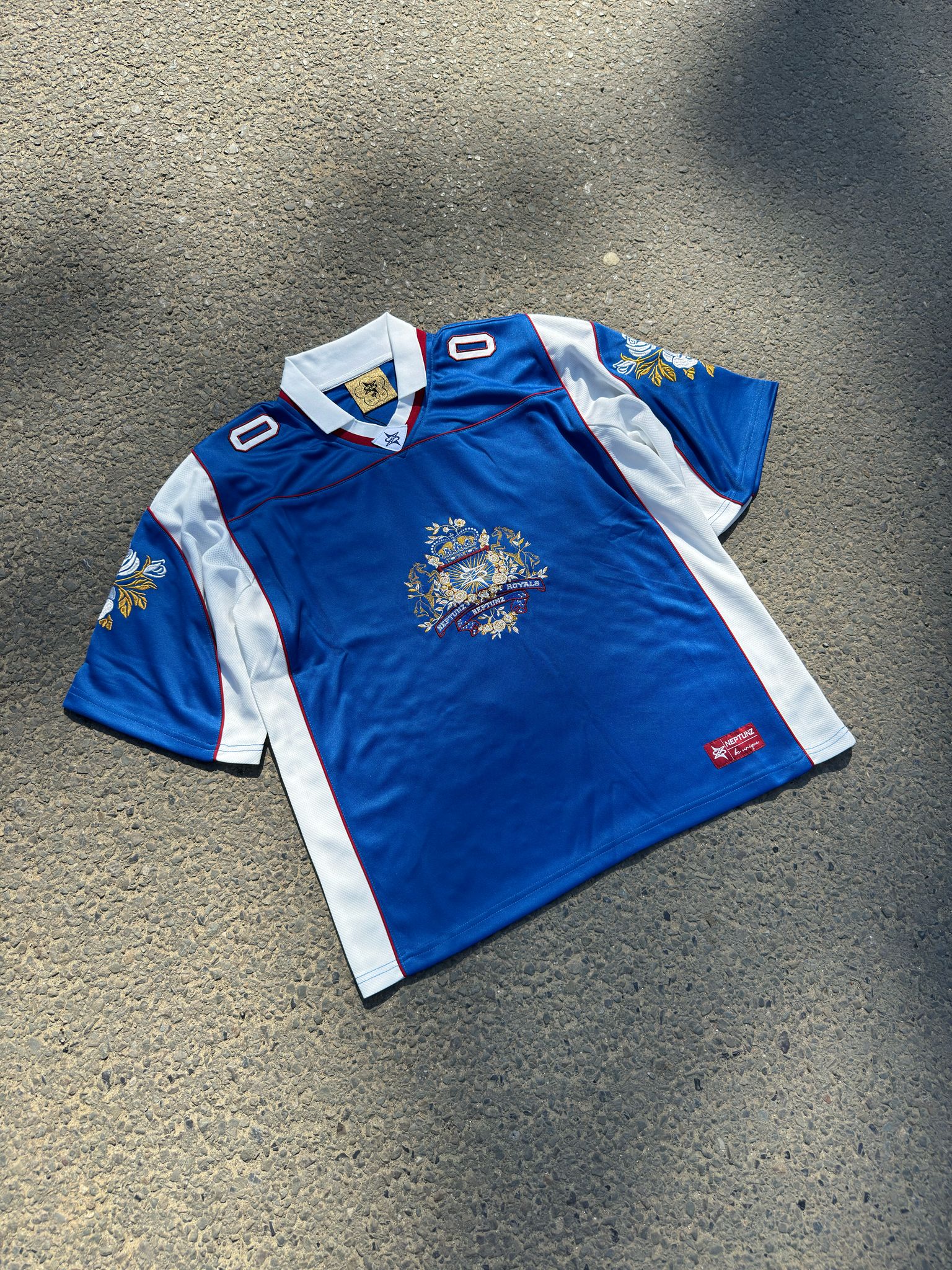 ROYAL BLOOM JERSEY BLEU